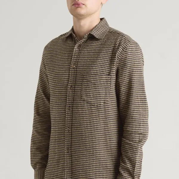 Portuguese Flannel Abstract Houndstooth Shirt