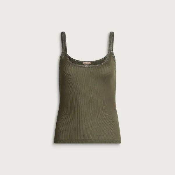 FRUITY BOOTY Intimo Lace Trim Tank Top - Grey