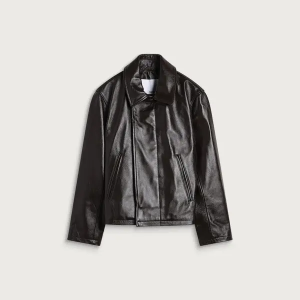 SAGE NATION Fold Leather Blouson