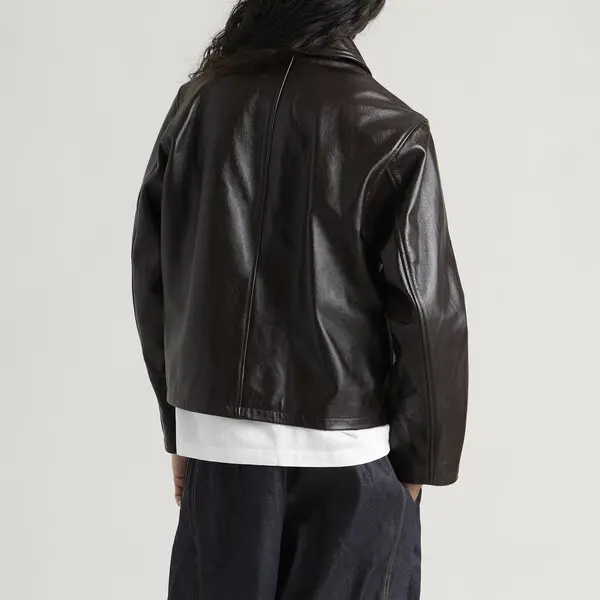 SAGE NATION Fold Leather Blouson