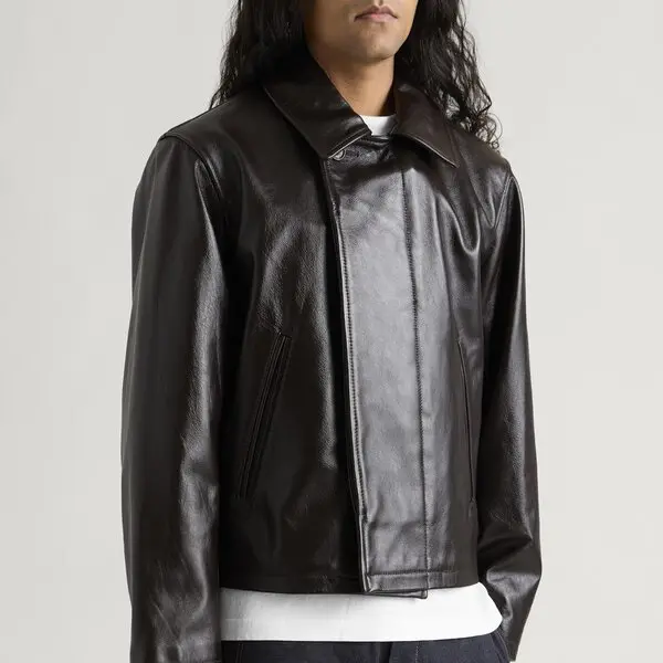 SAGE NATION Fold Leather Blouson