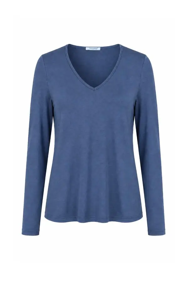 CONQUISTA Classic Long-sleeve V-neck Top