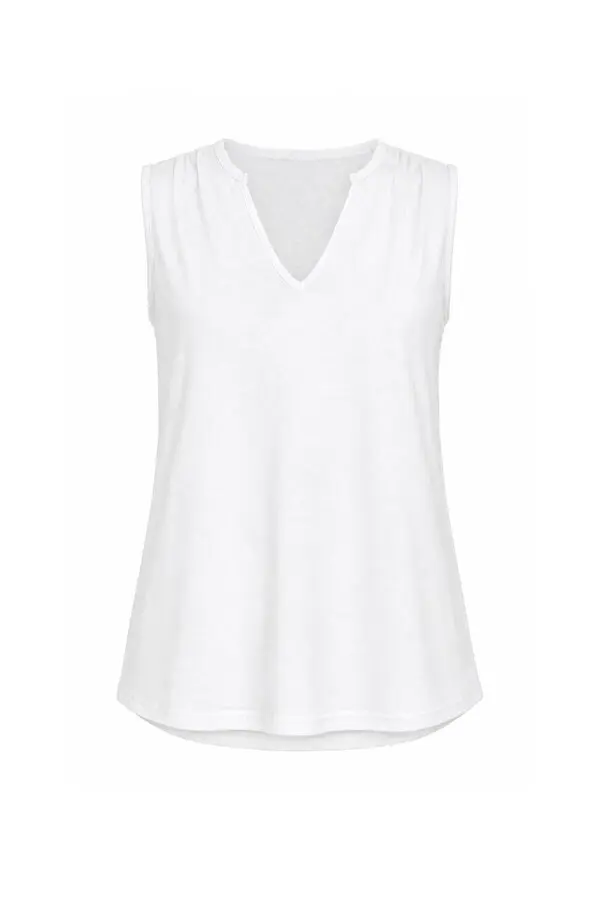 CONQUISTA Clean V-neck Sleeveless Top