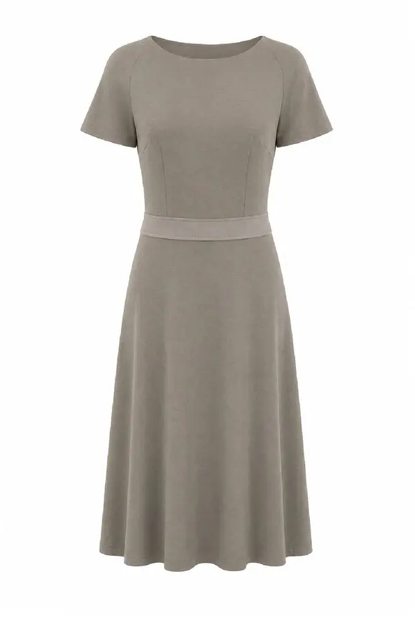 CONQUISTA Defined Waist A-line Dress
