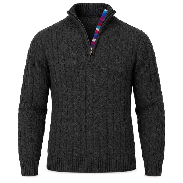 KOY CLOTHING Charcoal Cable Knit