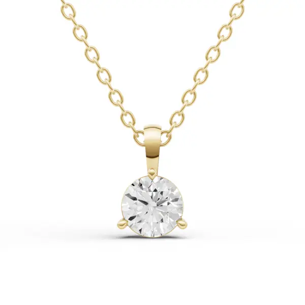 SEREIA OFFICIAL 14k Gold 0.75 Ct Prong Martini Pendant Lab Grown Diamond Solitaire Gold - Yellow