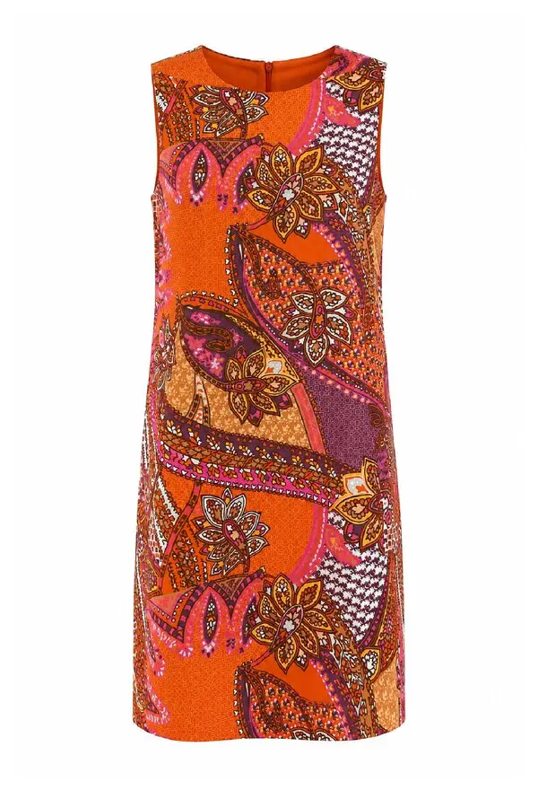 CONQUISTA Bohemian Paisley Shift Dress