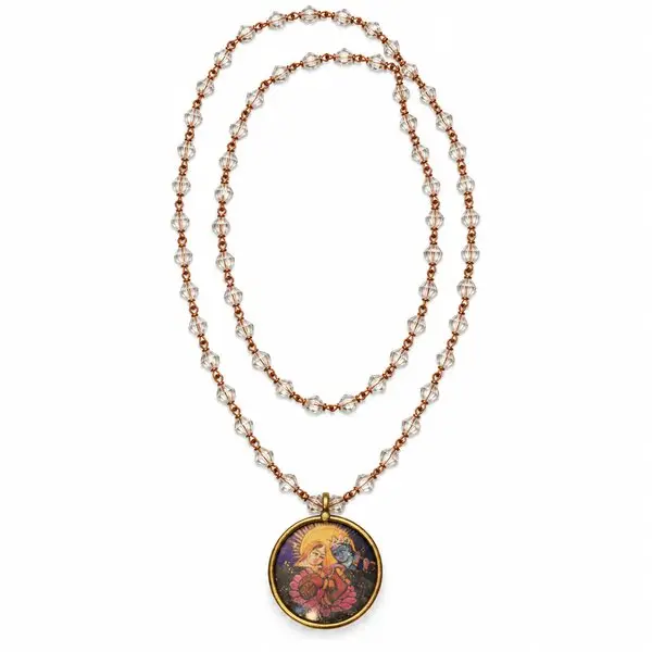 GODDESS CHARMS Glass Beaded Mala Rade Krishna