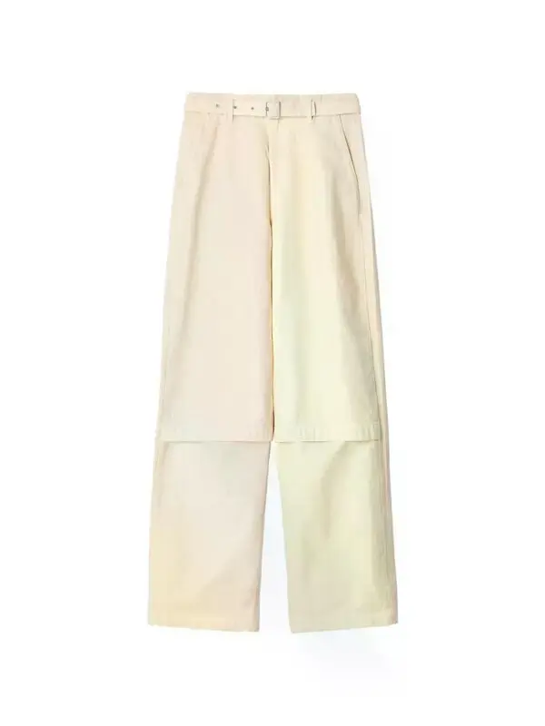 LEMAIRE Work Pants In Garment-dyed Shiny Denim