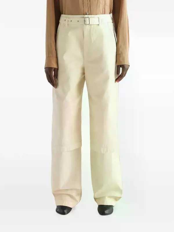 LEMAIRE Work Pants In Garment-dyed Shiny Denim