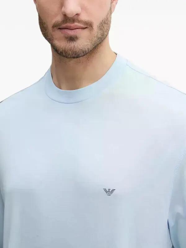 Emporio Armani Oversized Jersey T-shirt With Used-effect Logo Print
