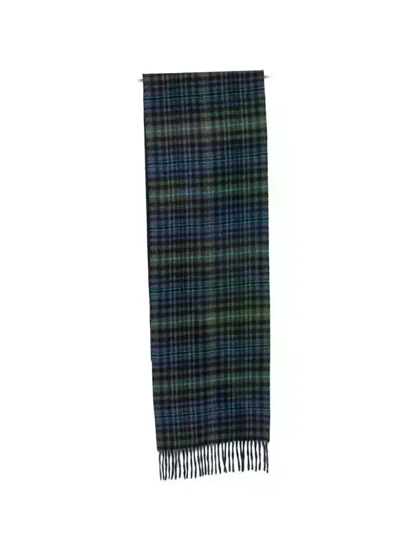 Paul Smith Check-pattern Fringed Scarf