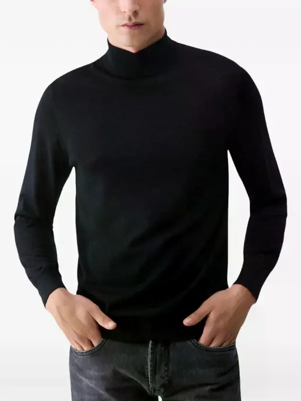 Liu Jo Mock-neck Sweater In Wool Merino