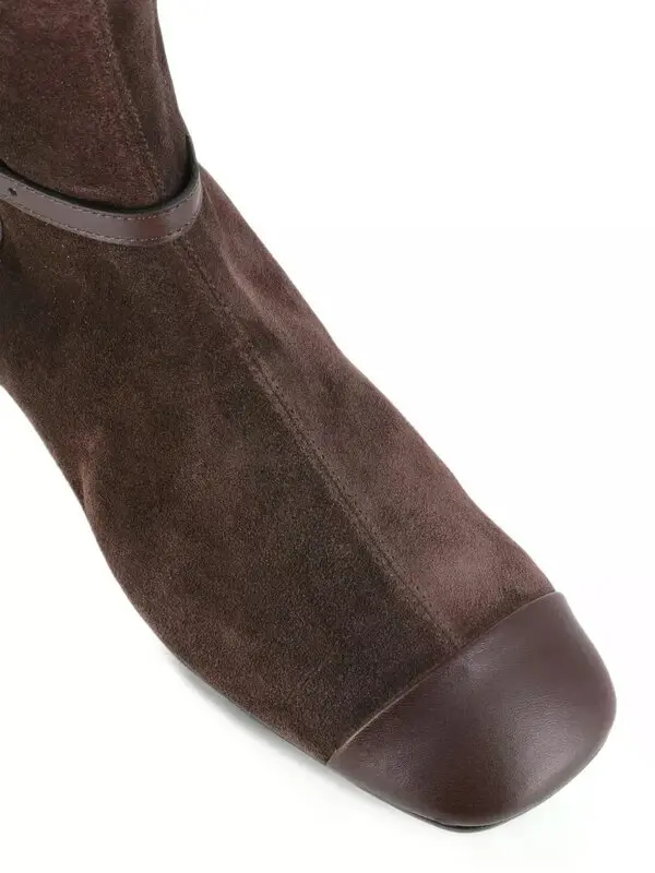 DEL CARLO Suede Panelled Ankle Boots