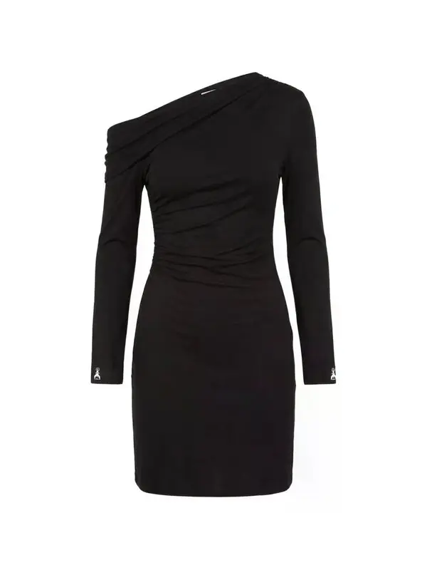 Patrizia Pepe Draped Wool Blend Midi Dress