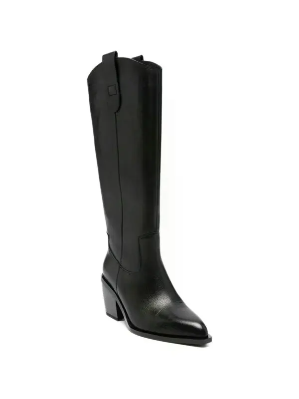 LINDA BAUMANN Leather Knee-high Boots