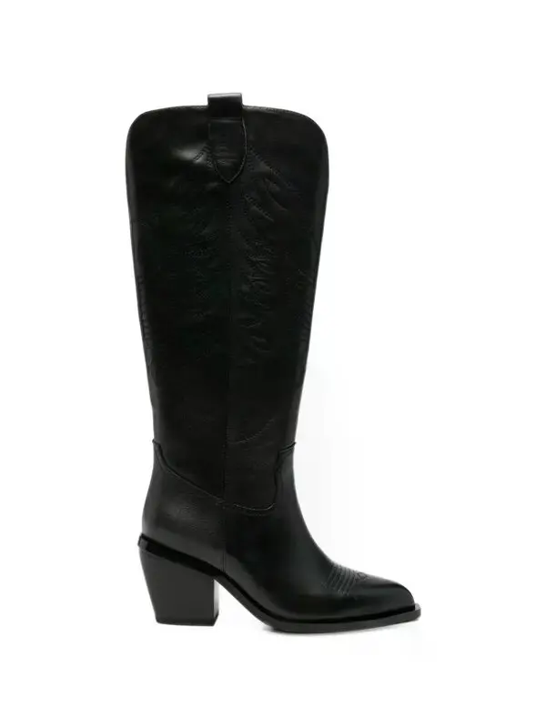LINDA BAUMANN Embroidered Leather Boots
