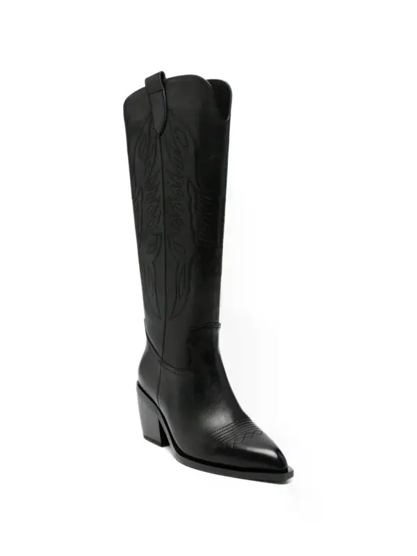 LINDA BAUMANN Embroidered Leather Boots