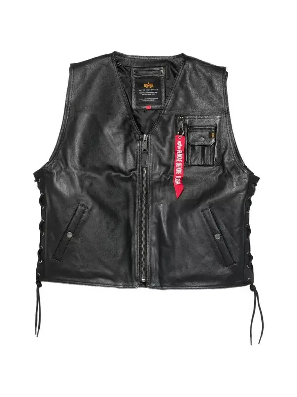 Alpha Industries Lace-up Leather Gilet