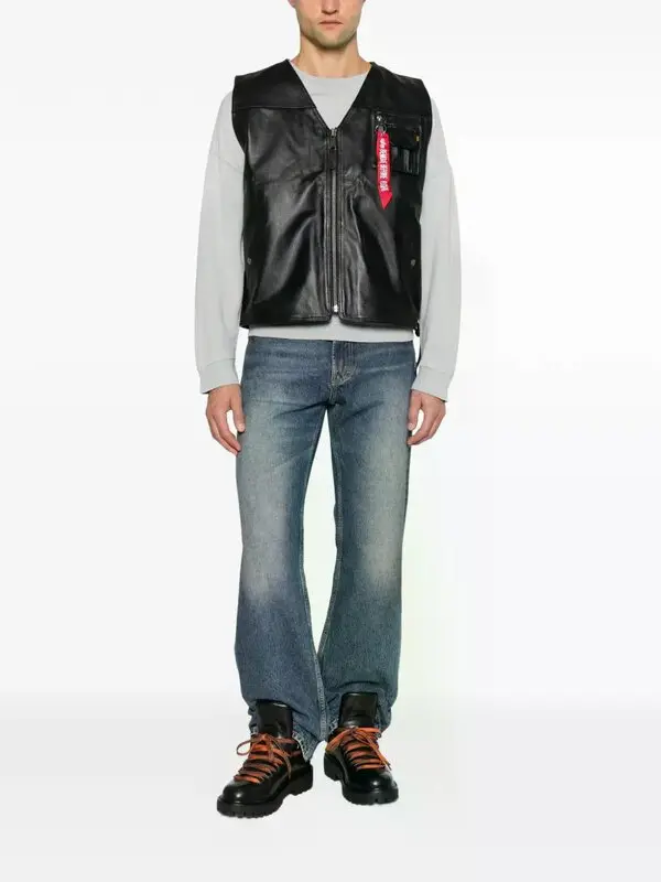 Alpha Industries Lace-up Leather Gilet