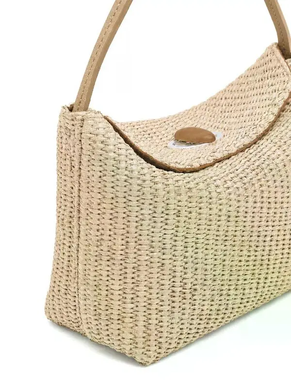 Christopher Esber Mini Turnlock Raffia Tote Bag