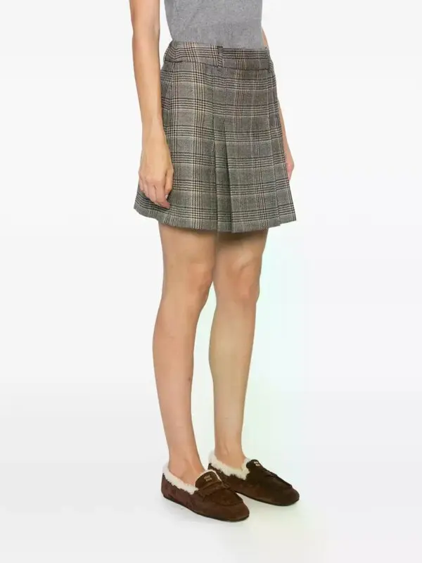 PENNYBLACK Check Pleated Mini Skirt