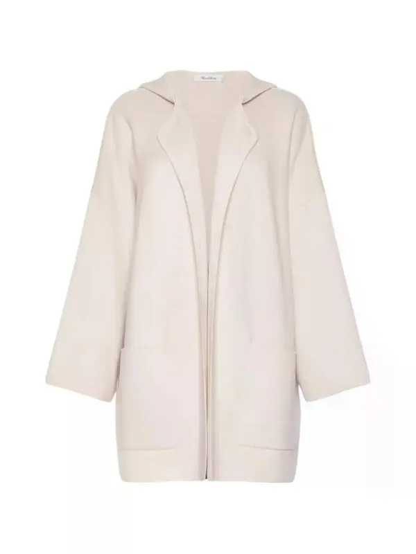 Max Mara Wool And Cashmere Hooded Cardigan Beige - Neutrals