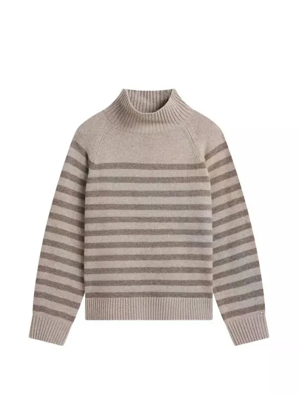 Tommy Hilfiger Striped High-neck Sweater - Neutrals