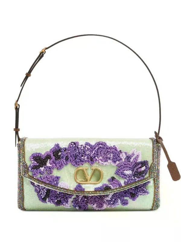 Valentino Garavani Devain Small Embroidered Shoulder Bag