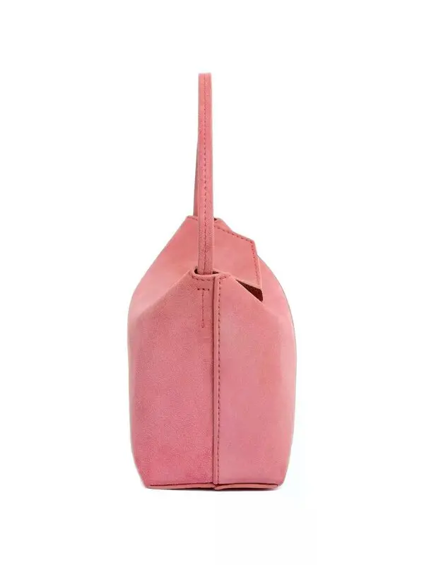 Christopher Esber Mini Turnlock Suede Shoulder Bag