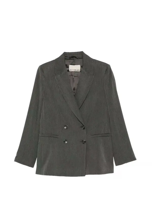 PENNYBLACK Double-breasted Herringbone-pattern Blazer