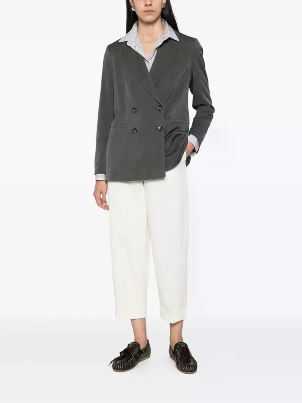 PENNYBLACK Double-breasted Herringbone-pattern Blazer
