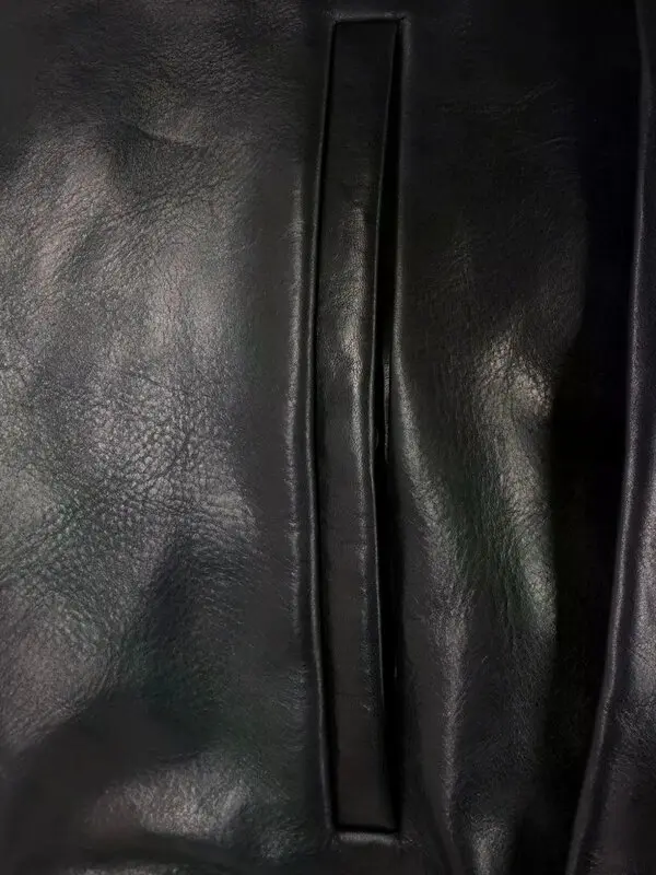 Rick Owens Cropped Leather Jacket