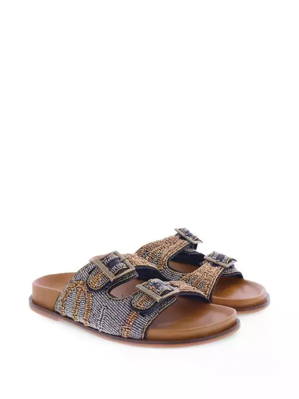 INUOVO Bead-embellished Buckled Sandals