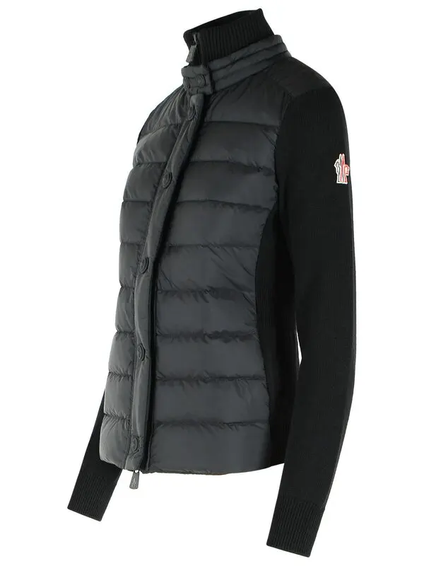 Moncler Virgin Wool Blend Padded Cardigan
