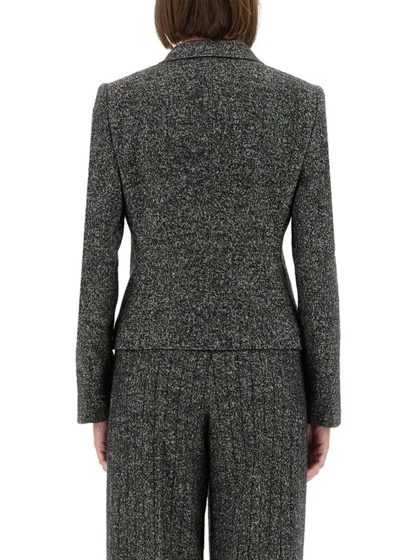 Dolce & Gabbana Single-breasted Jacket In Wool Blend Dot