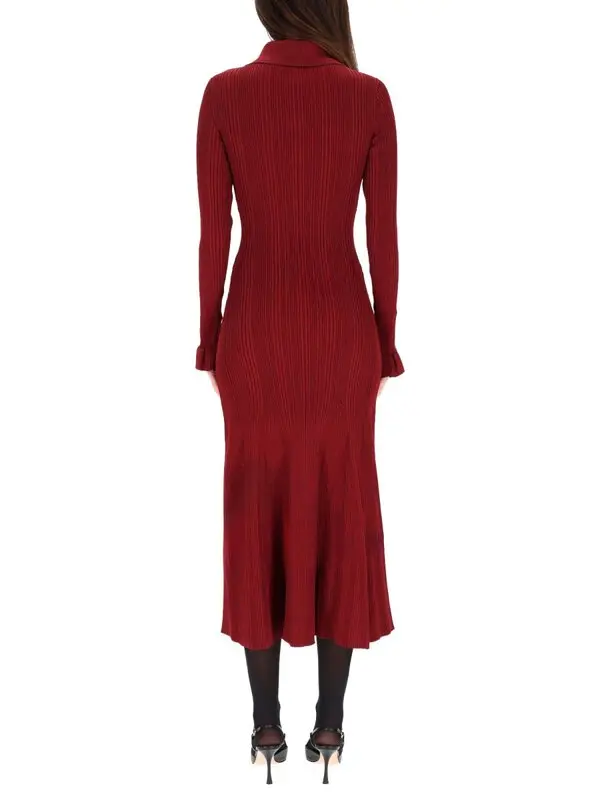 SELF-PORTRAIT Midi Dress With Collar