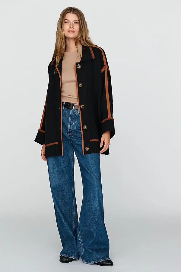 Anthropologie Overd Collared Cardigan