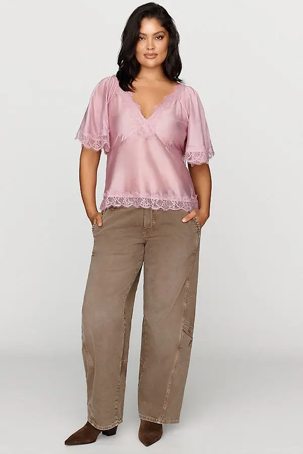 BY ANTHROPOLOGIE Silken Lace Blouse