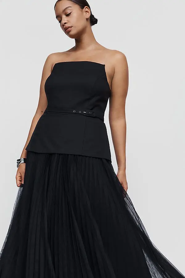 HUTCH Joyanna Belted Midi Dress