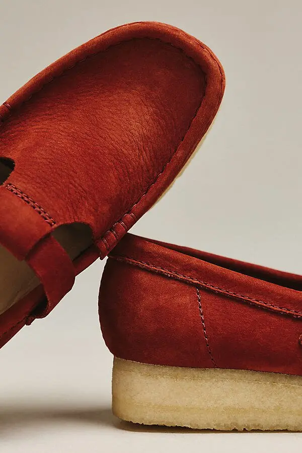 Clarks Wallabee T-strap Flats