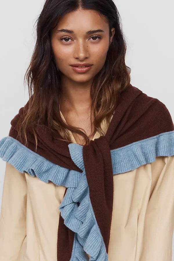 TBCO 100% Mero Wool Large Triangle Scarf