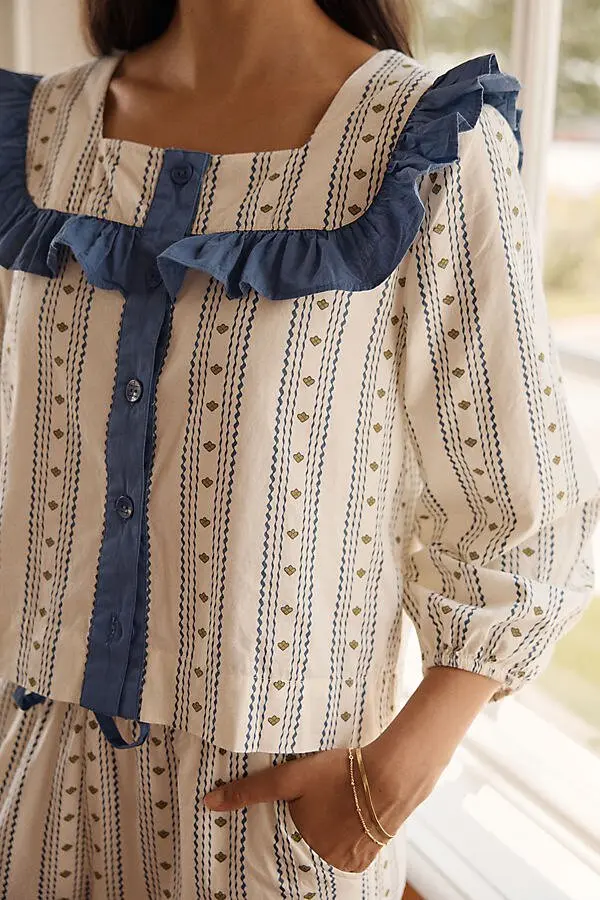 TBCO 100% Cotton Ruffled Pajama Set