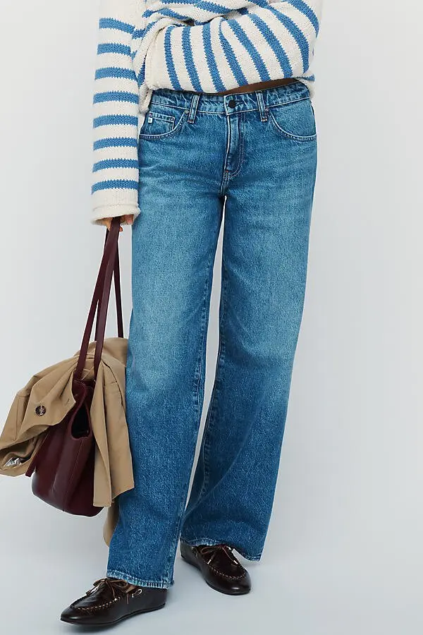 Ag Adria Low Rise Wide Leg Jeans