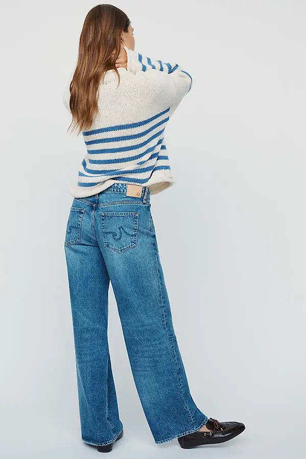 Ag Adria Low Rise Wide Leg Jeans