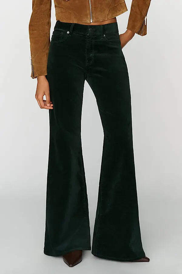 Ag Georgie Velvet Mid Rise Flare Jeans