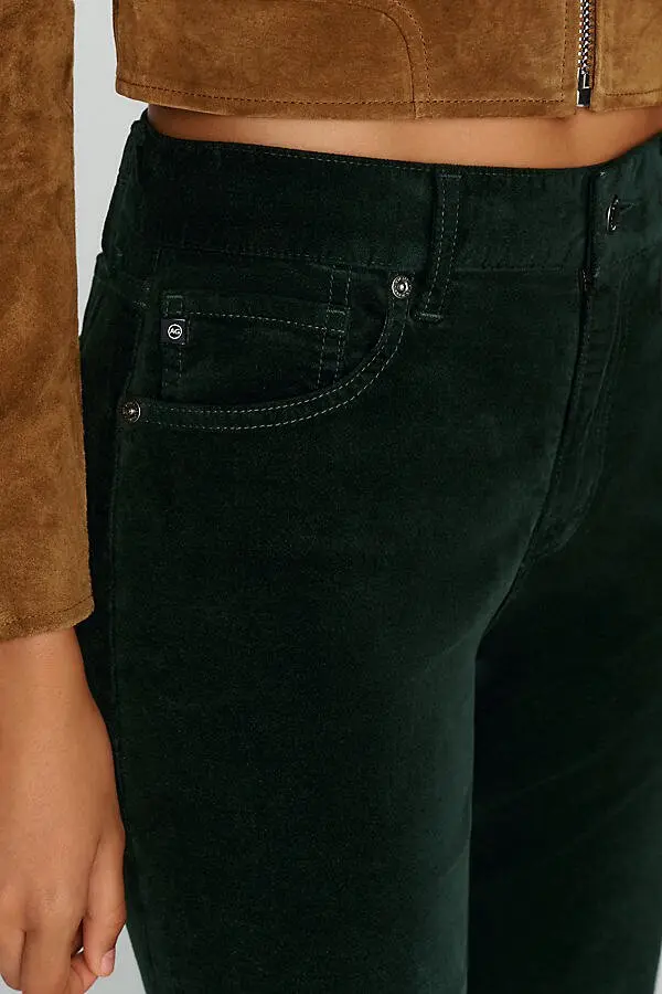 Ag Georgie Velvet Mid Rise Flare Jeans