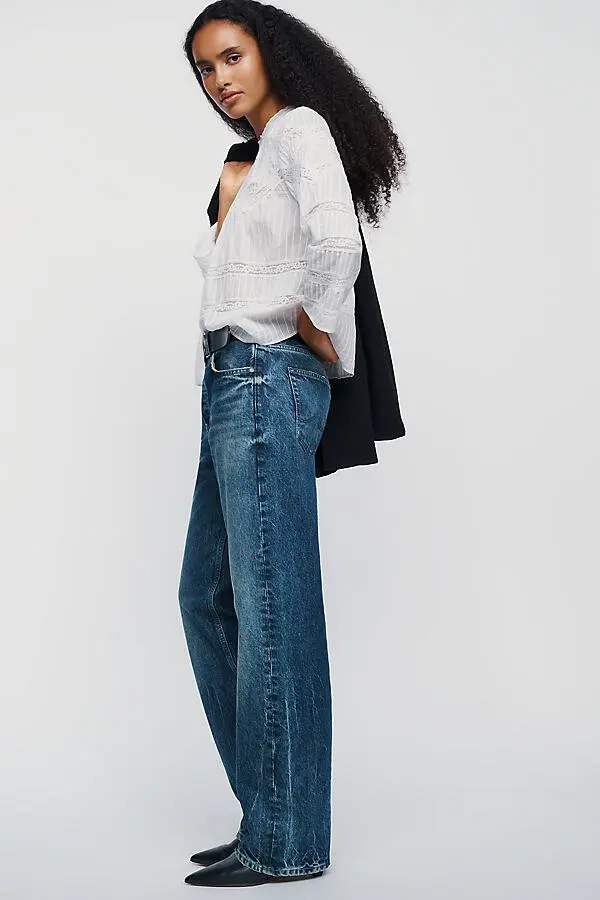 Ag Billie Mid Rise Straight Leg Jeans
