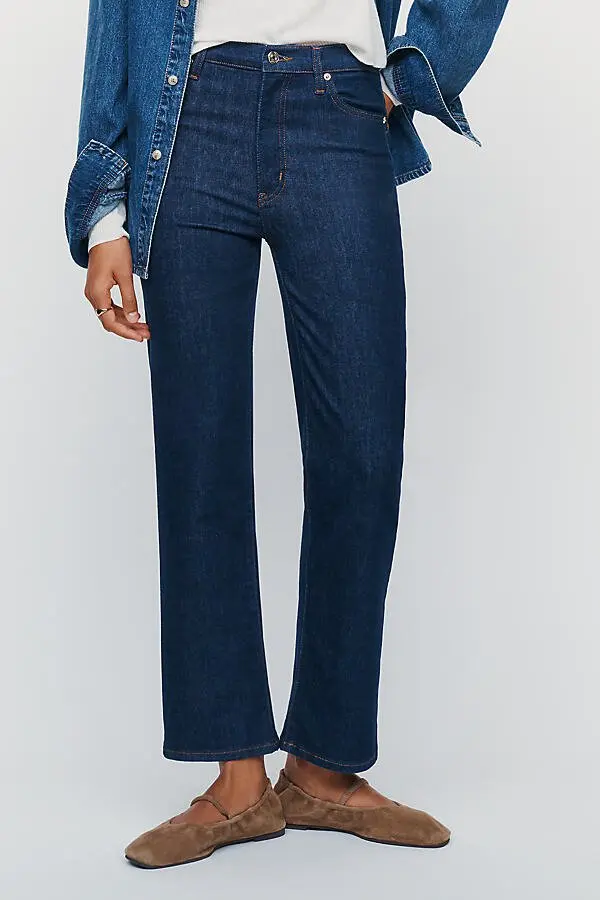 FRAME Le Sleek High Rise Straight Leg Jeans