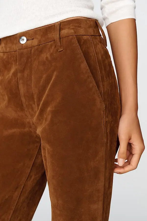 Joe's Jeans Ez Faux Suede Pants - Chestnut